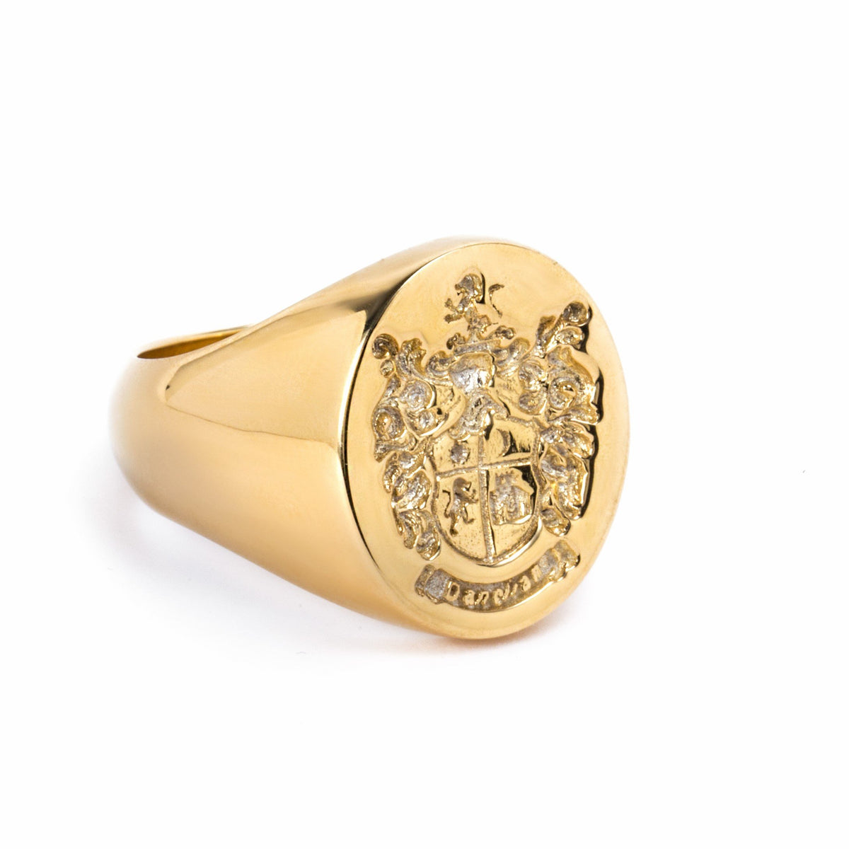 Custom Family Crest Design Gold Ring | Men/Women | Danelian Jewelry