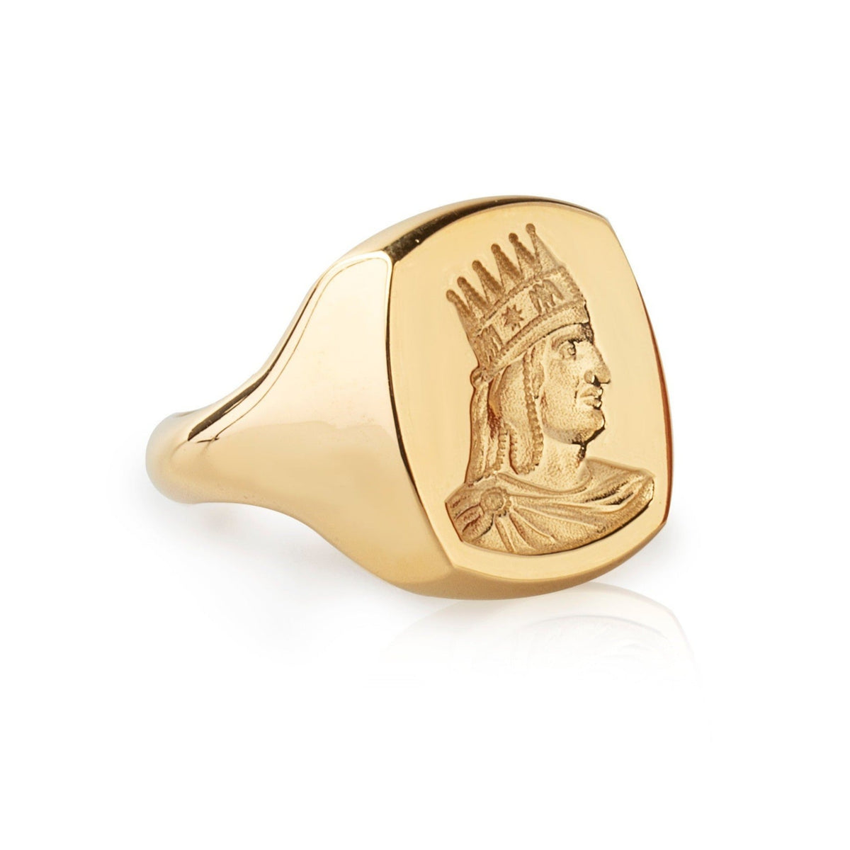 Ancient King Gold Signet Ring | Men Thick Ring| Danelian Jewelry