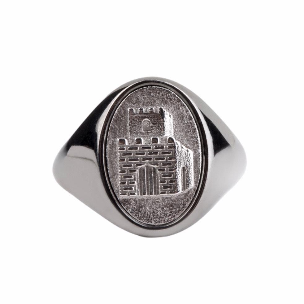 Castle Design Silver 925 Signet Ring For Men/Women | Danelian Jewelry